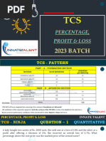Previous Year TCS NQT Based On Percentage | PDF