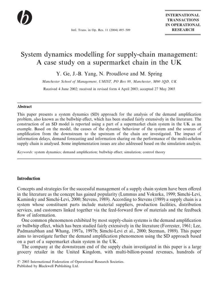 Case Study On Super Markets in Uk | PDF | Supply Chain Management ...
