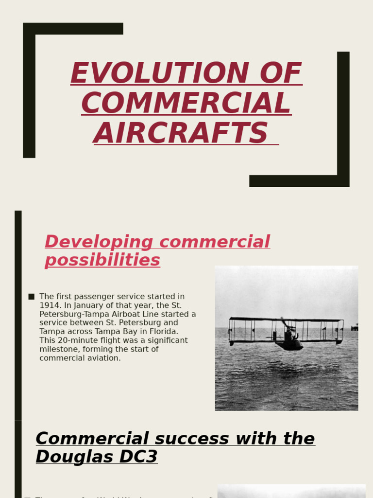 Evolution of Commericial Aircrafts | PDF