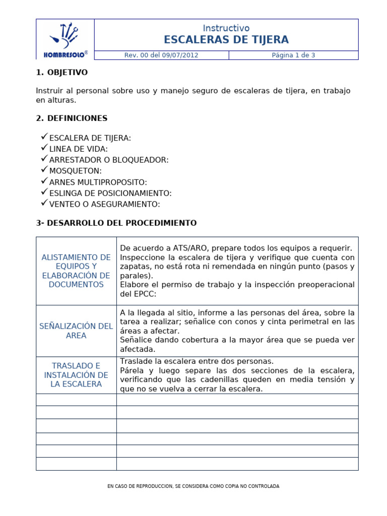 Instructivo Escaleras de Tijera | PDF