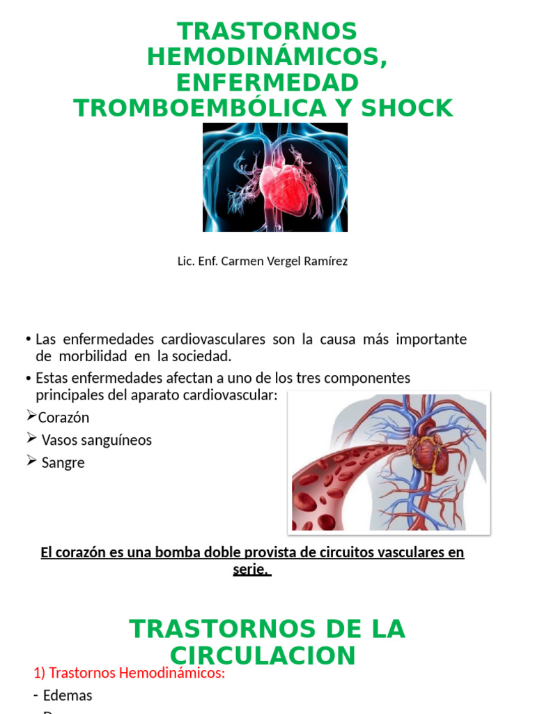 Trastornos Hemodinámicos, Enfermedad Tromboembólica y Shock | PDF | Sangre | Política