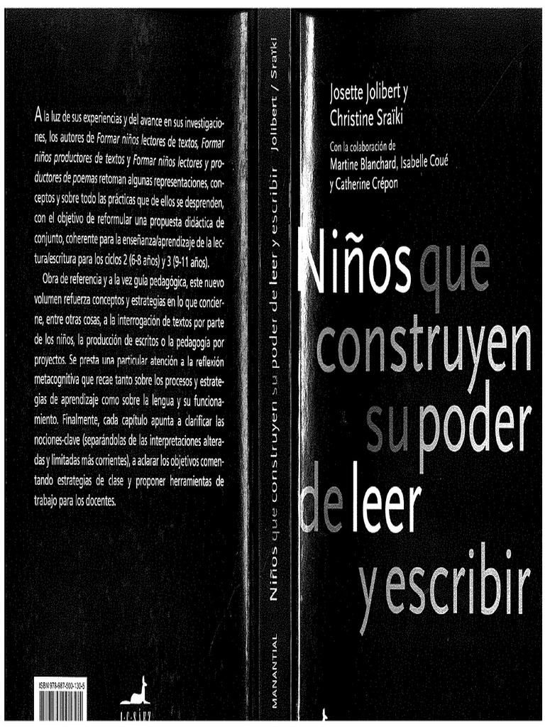 J.joliberT. Niños Que Construyen Su Poder de Leer y Escribir | PDF