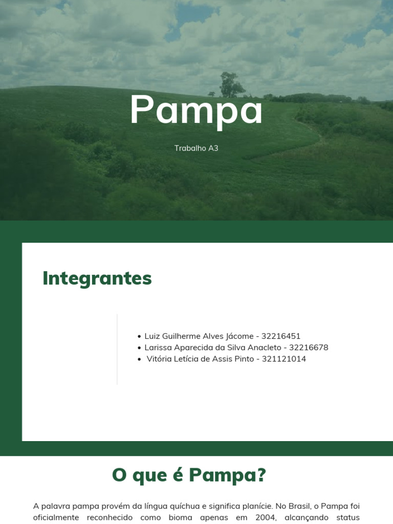 Bioma Pampa - A3 | PDF