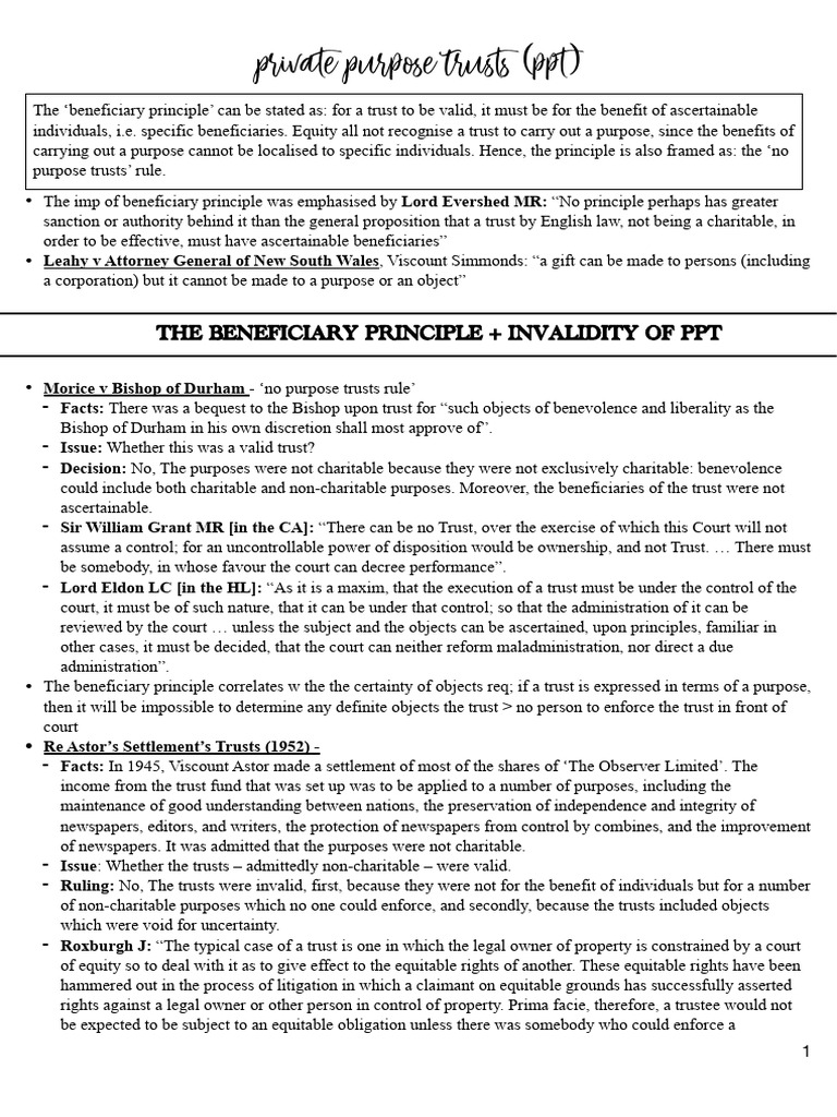 Private Purpose Trusts 2 | PDF