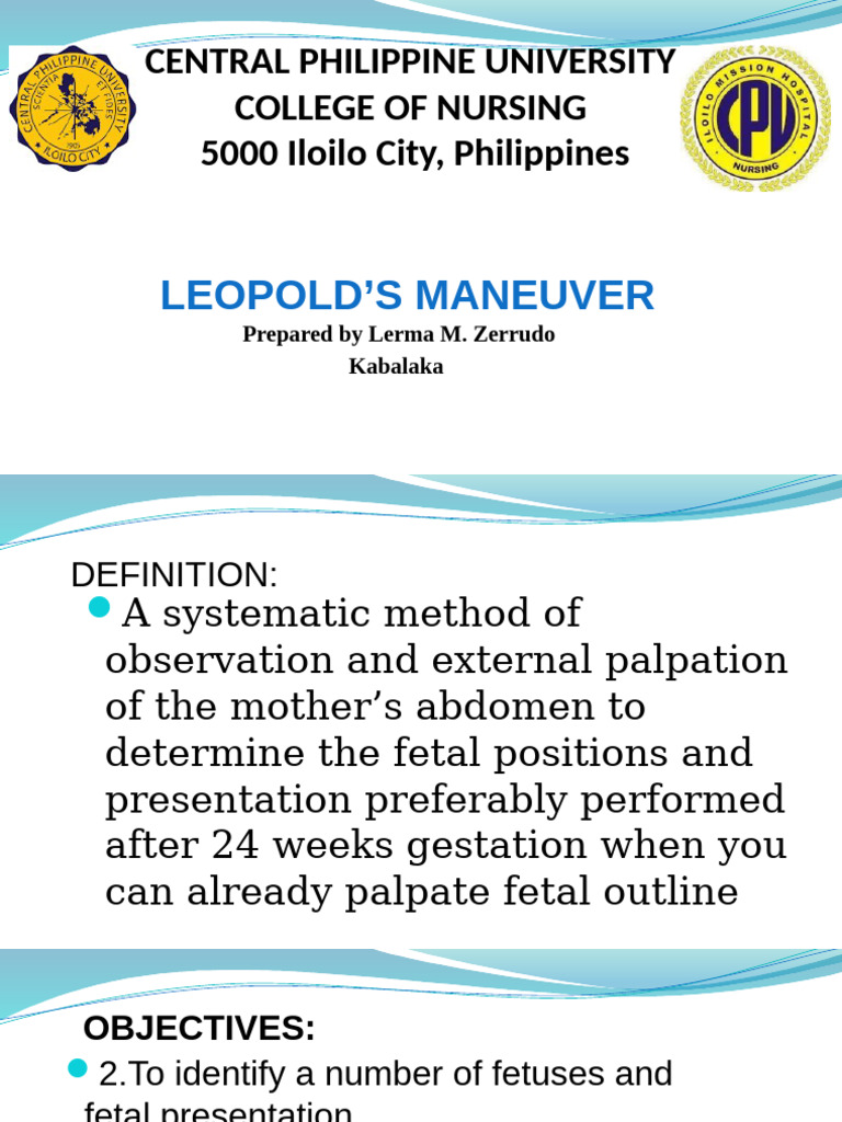 Leopolds Maneuver Edited | PDF