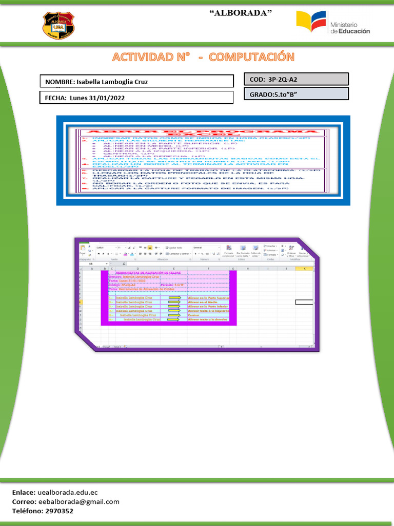 5TO A2 APLICAR HERRAMIENTAS DE EXCEL ENVIAR (1) | PDF