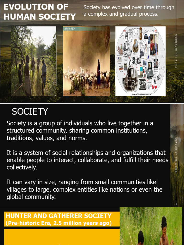 Evolution of Society | PDF