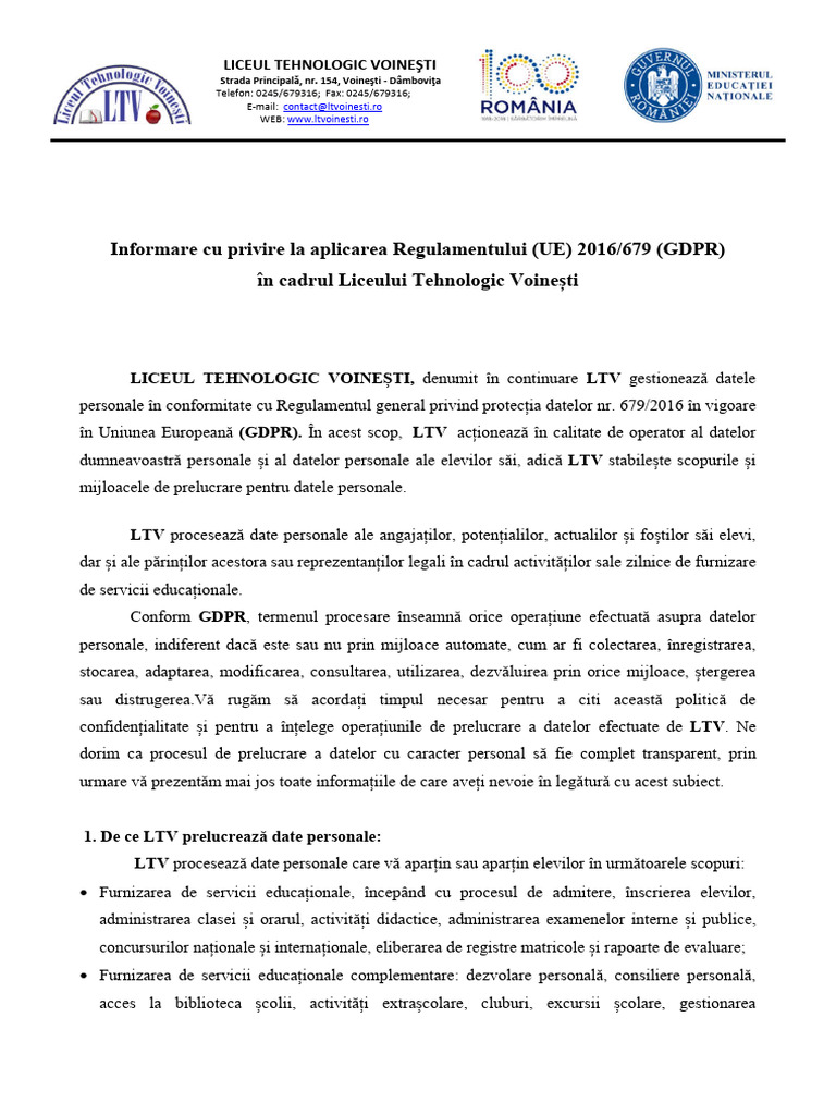 LTV GDPR | PDF