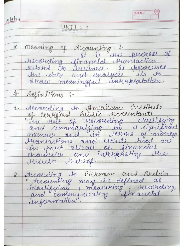 Accounts Unit 1 or 2 | PDF
