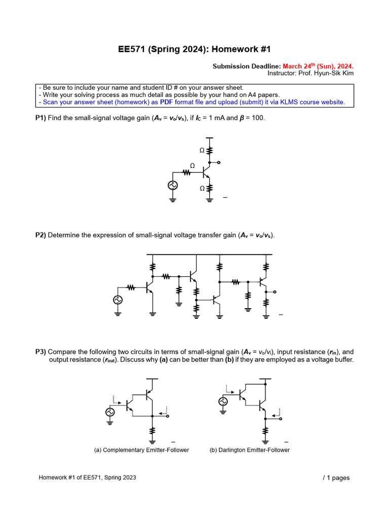 Ee571 2024 HW1 | PDF