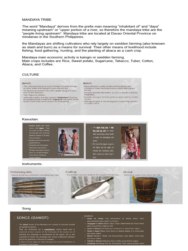 Mandaya Tribe | PDF