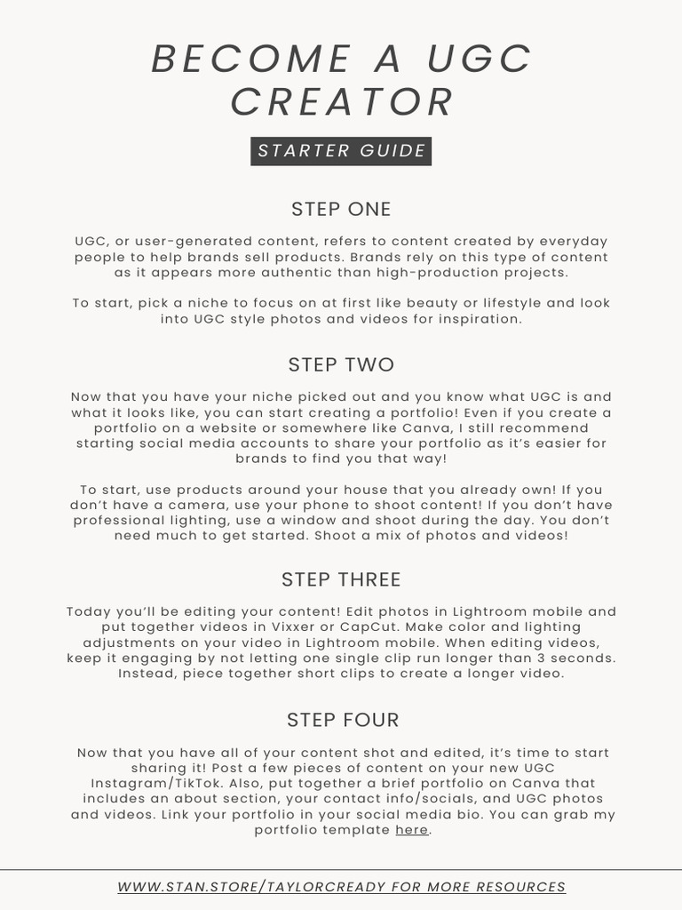 Ugc Starter Guide 3 | PDF