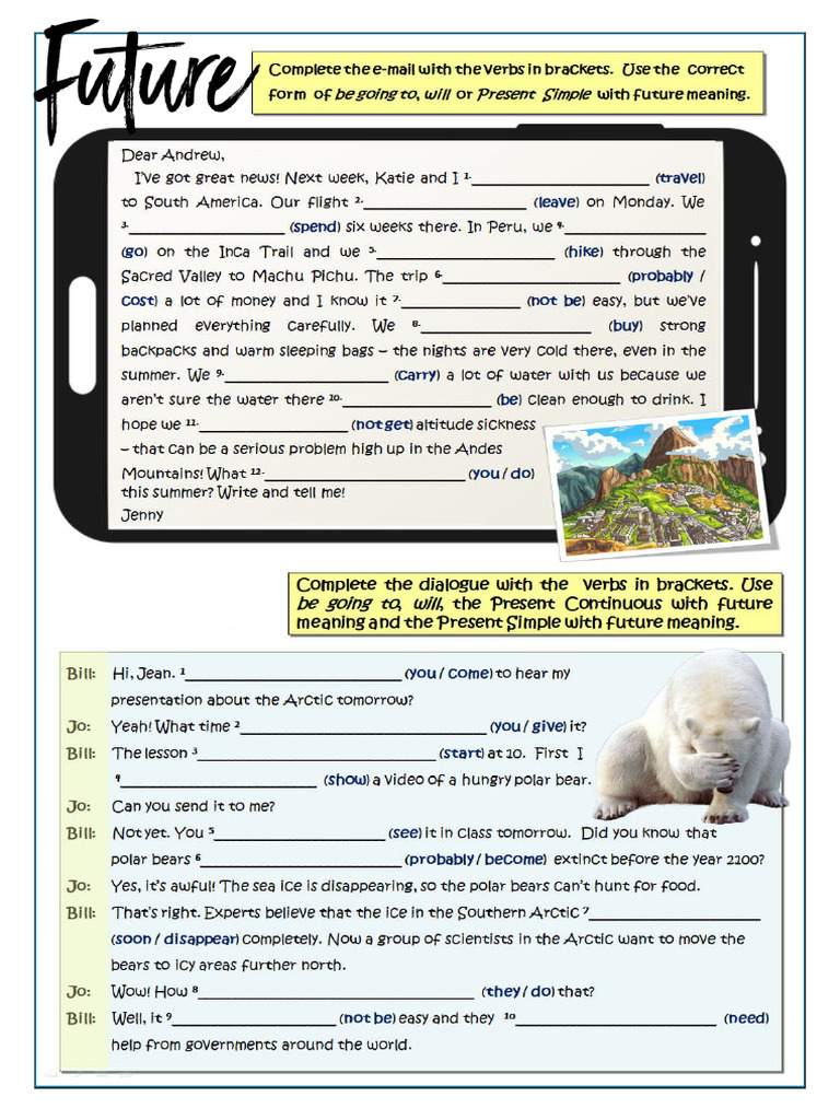 A2 Level Future Revision Grammar Drills Information Gap Activities ...