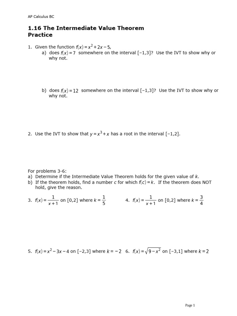 1.16 IVT Practice | PDF