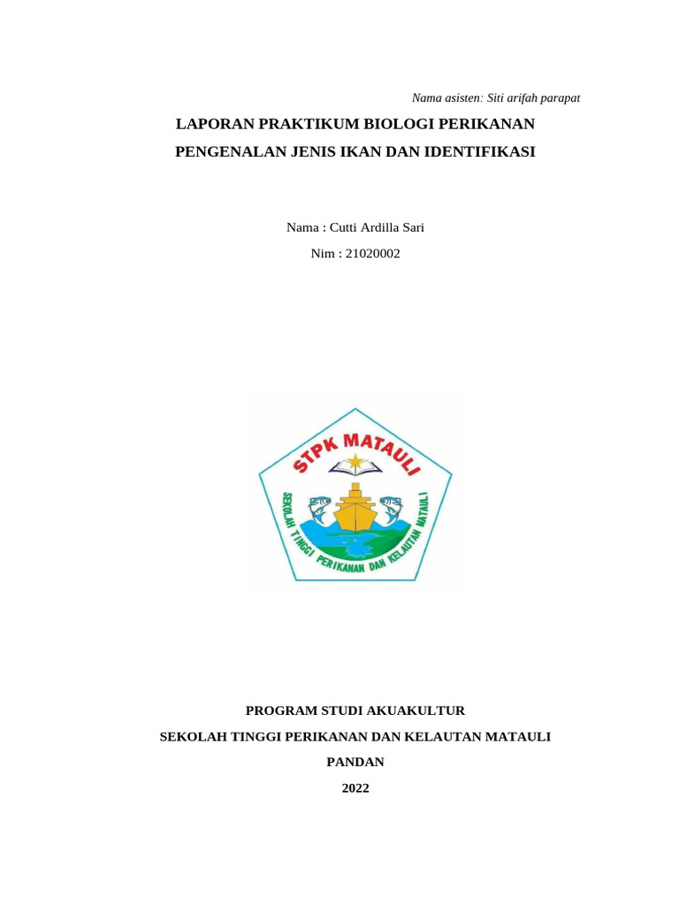 Laporan Cutti Bioper Pengenalan Jenis | PDF