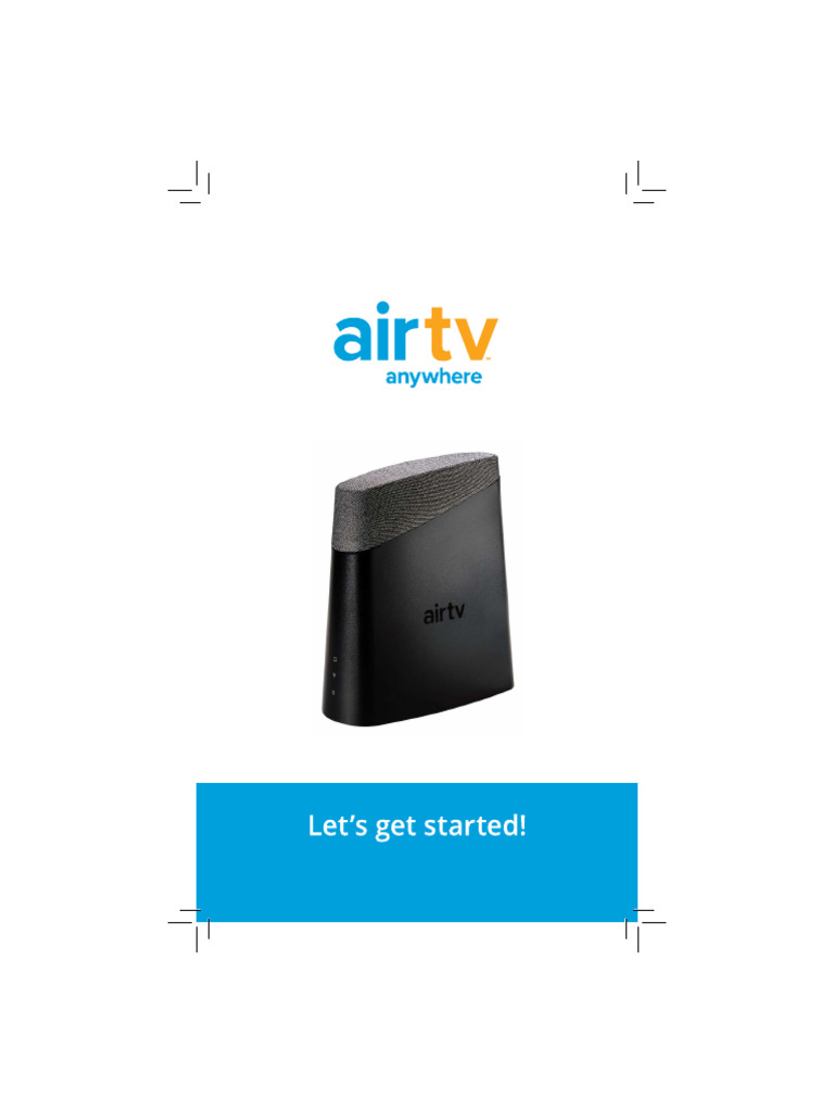 AirTV Quick Start Guide Screen | PDF