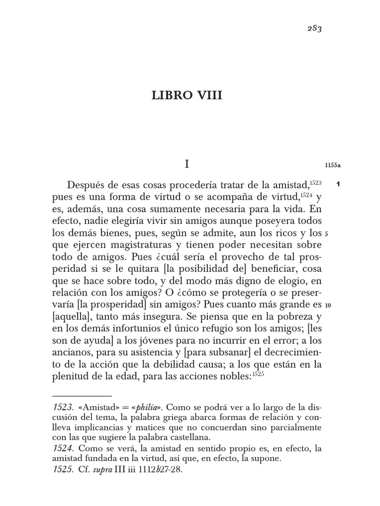 Ética Nicomaquea Libro 8 | PDF | Placer | Aristóteles