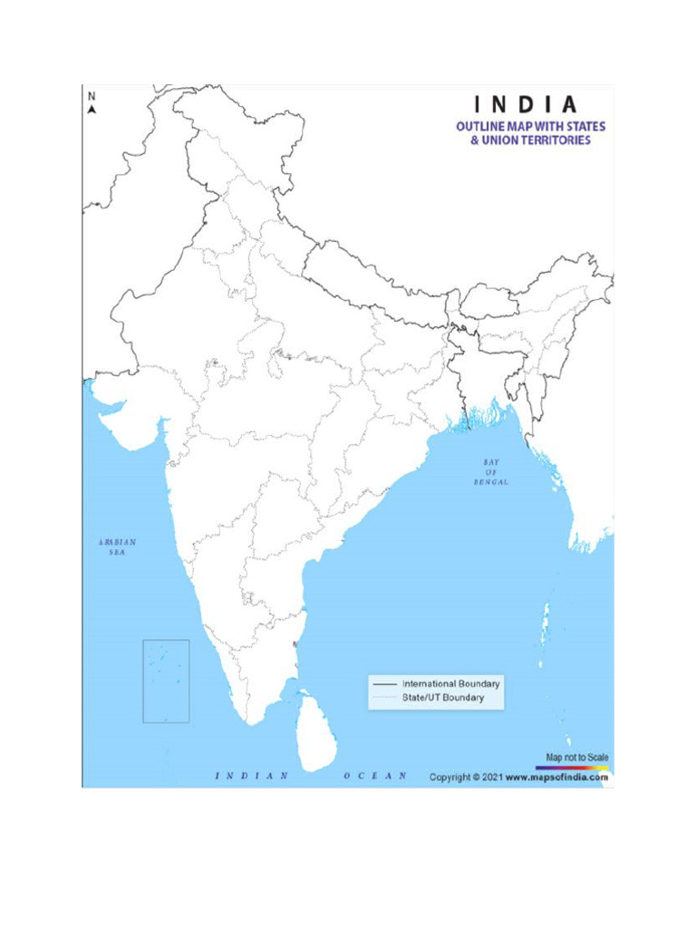 Blank Political Map of India | PDF