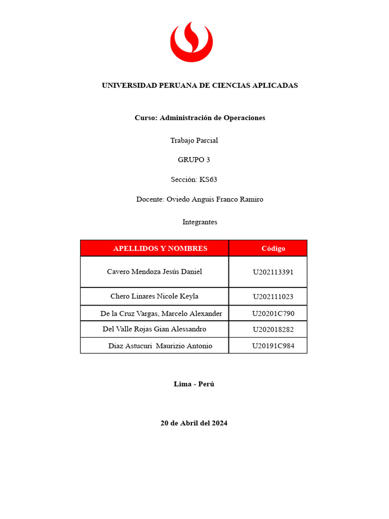 Trabajo Parcial - Grupo 3 (OPE) | PDF