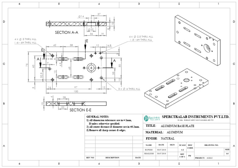 Aluminum Base Plate - Screw Assembly.PDF | PDF