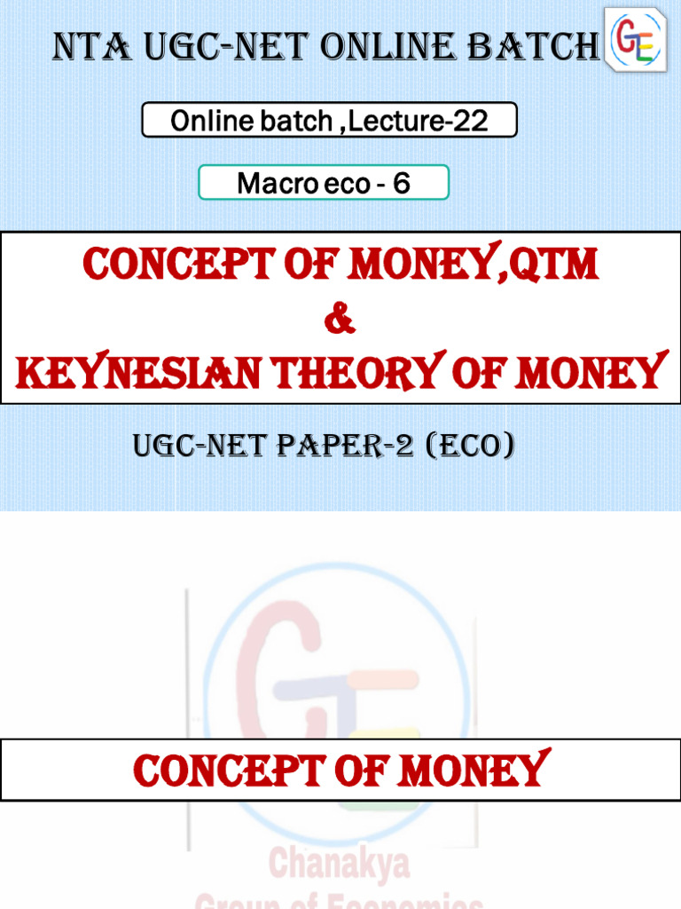 Macro-6 Concept of Money Supply-2 | PDF