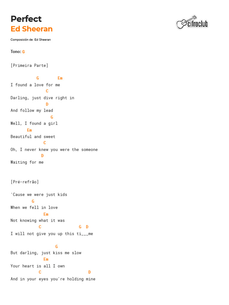 Ed Sheeran - Perfect | PDF