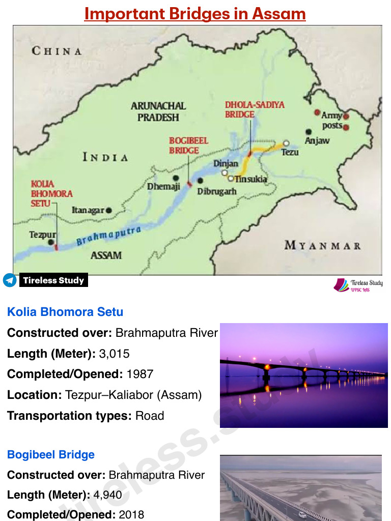 Important Bridges in Assam | PDF