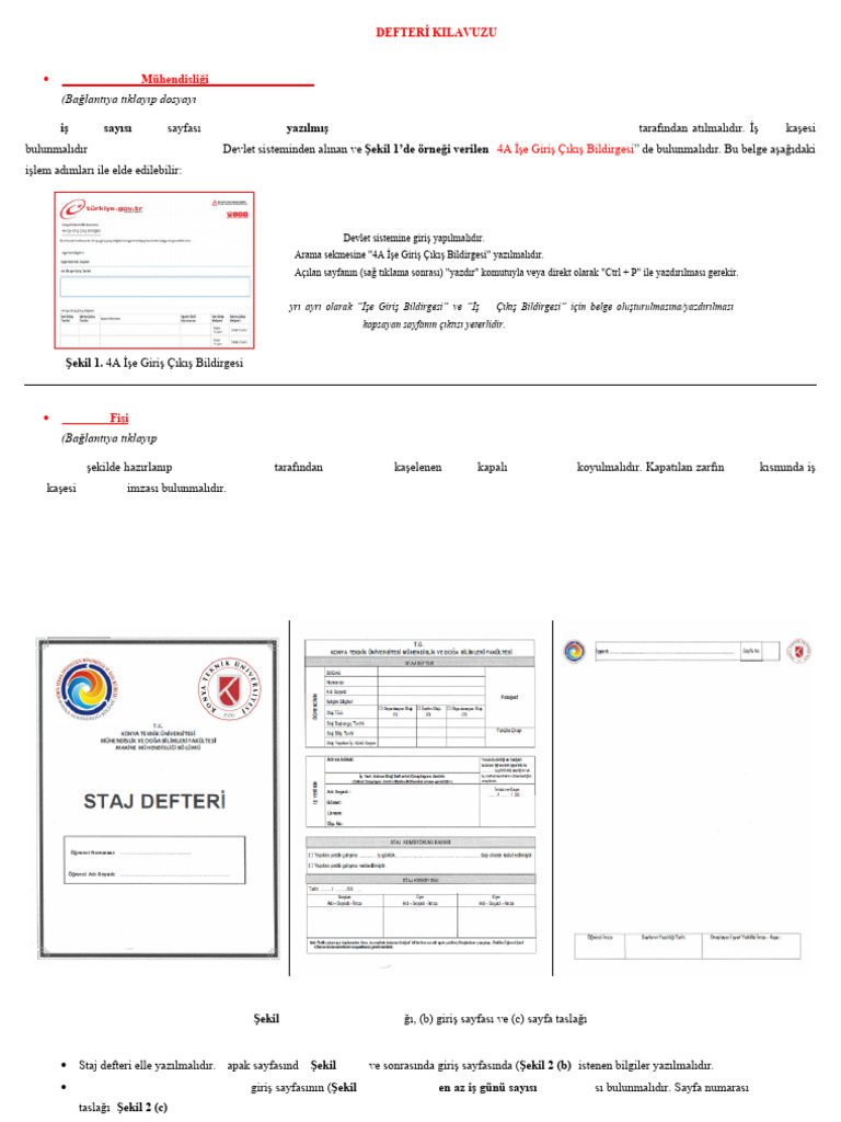 STAJ DEFTERİ KILAVUZU | PDF