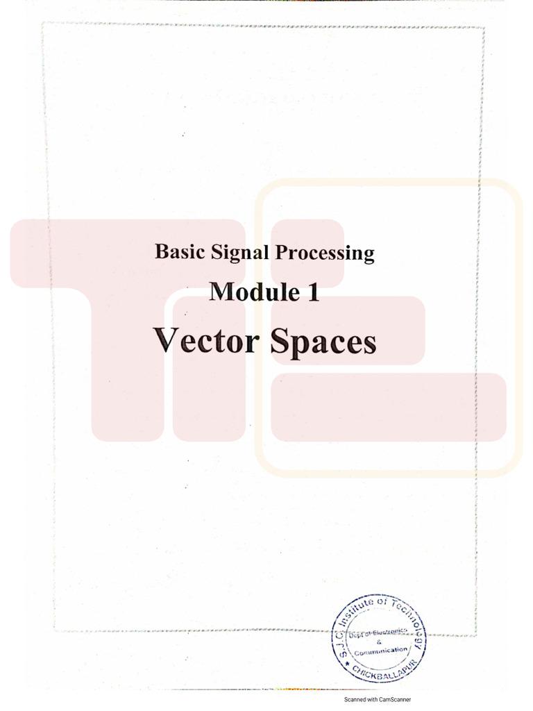 Basic Signal Processing-Notes-tie (1) PDF | PDF