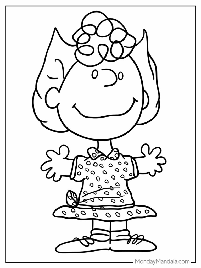 Coloring Page of Sally From Peanuts | PDF