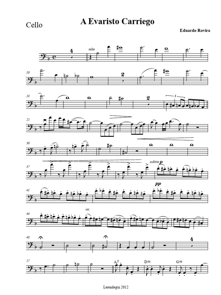 Evaristo Carriego Cello | PDF