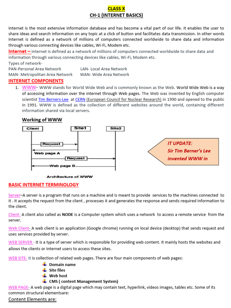 CH-1 - Internet Basics | PDF