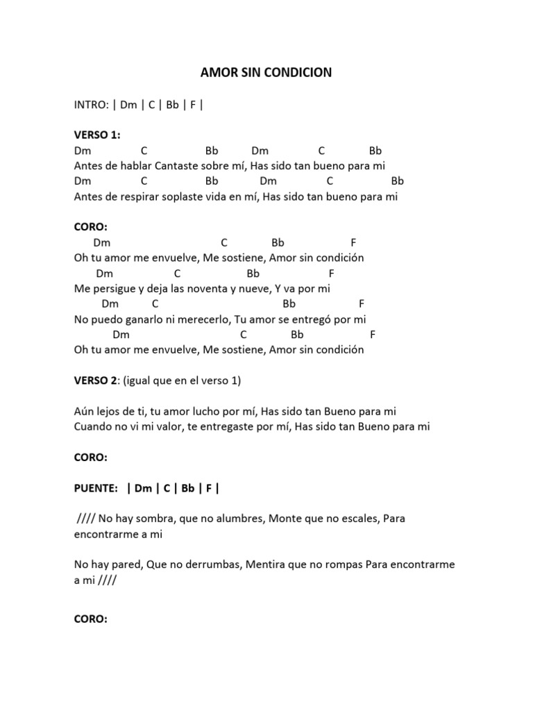 Amor Sin Condicion | PDF