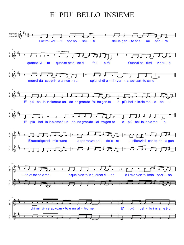 E' Più Bello Insieme | PDF