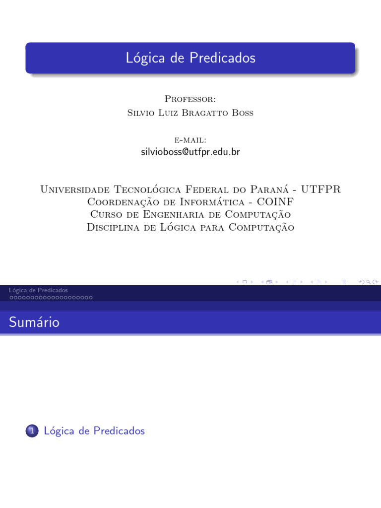 Aula16 Calculo Predicados | PDF