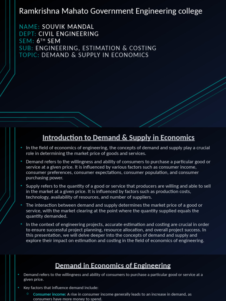 SOUVIK MANDAL CE Engineering, Estimation & Costing CA1PPT | PDF