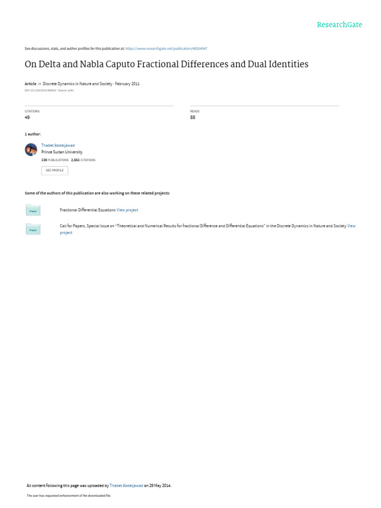 On Delta and Nabla Caputo Fractional Differences and Dual Identities | PDF