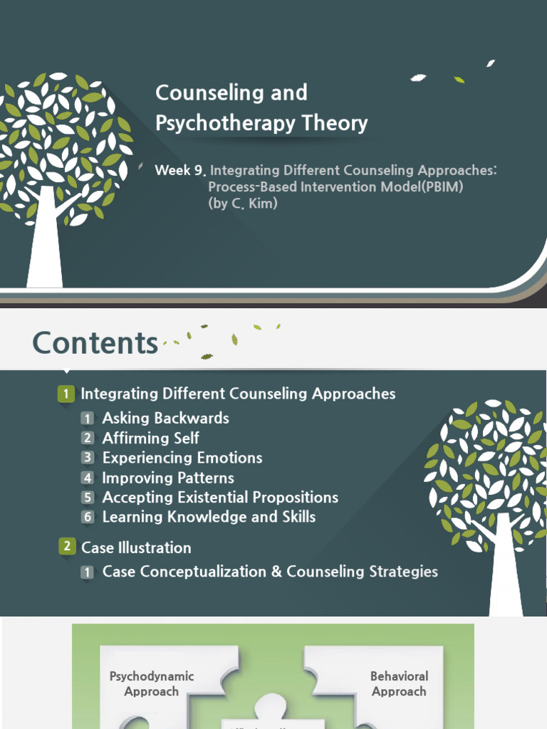 SNUX Counseling and Psychotherapy Theory Week9 PDF | PDF