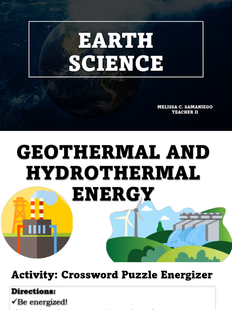 Geothermal and Hydrothermal Energy Week 5 Es | PDF | Power Station ...