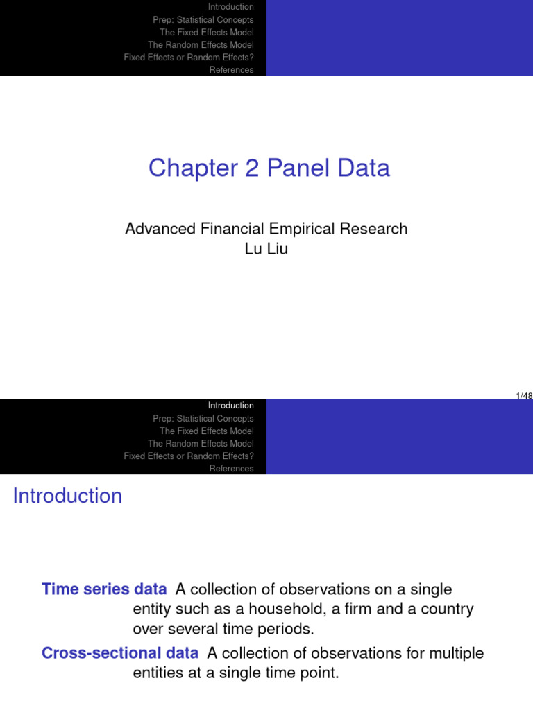 Chapter 2 Slides Handout | PDF | Fixed Effects Model | Ordinary Least ... Chapter 2 Slides Handout | PDF | Fixed Effects Model | Ordinary Least ...