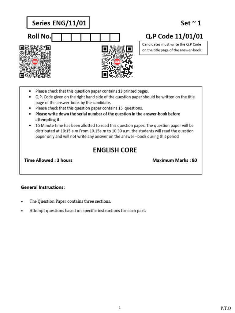 Set of 15 Half Yearly Sample Papers For Class 11 English With Solutions ...