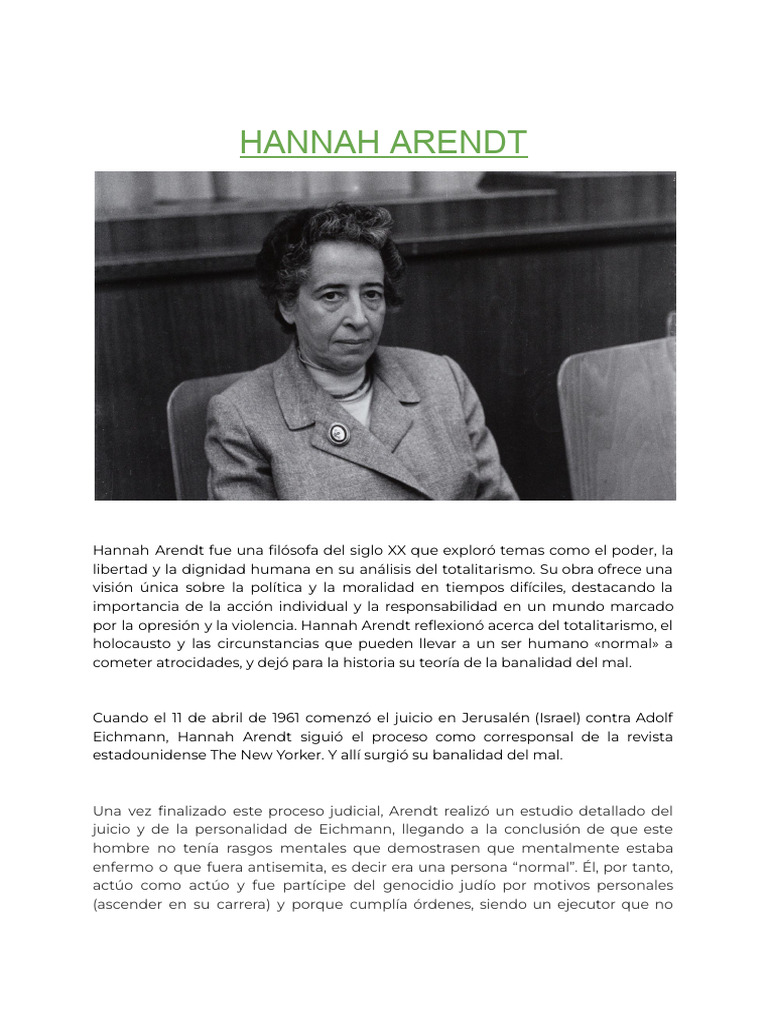 Hannah Arendt | PDF