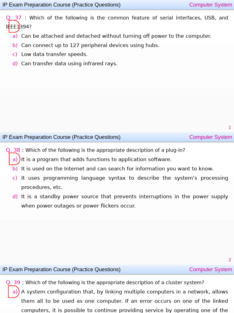 IP Preparation Course 5 | PDF | Backup | Databases