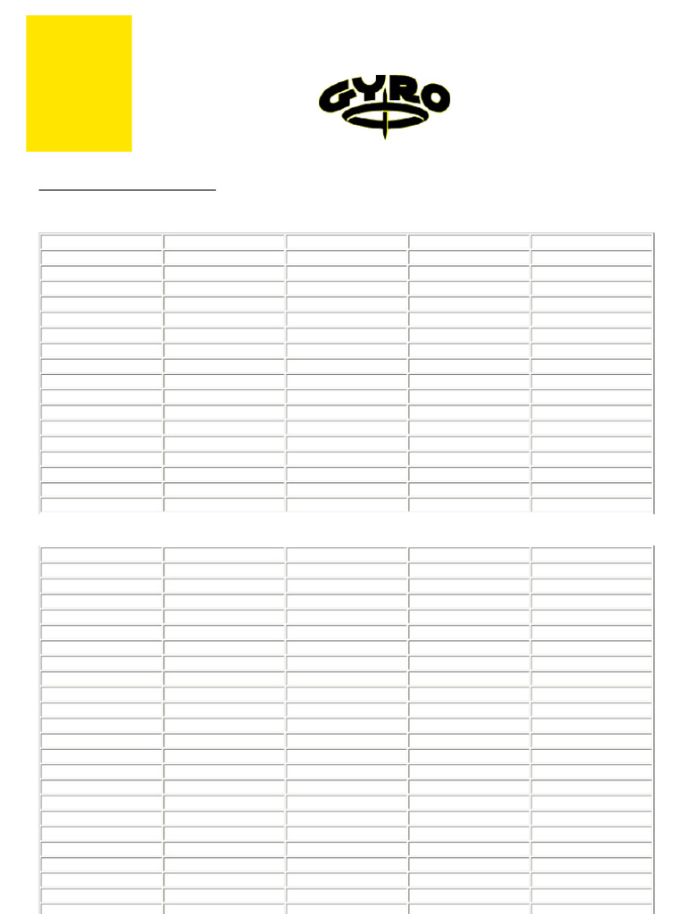 Gyro Chemical Cross Reference | PDF