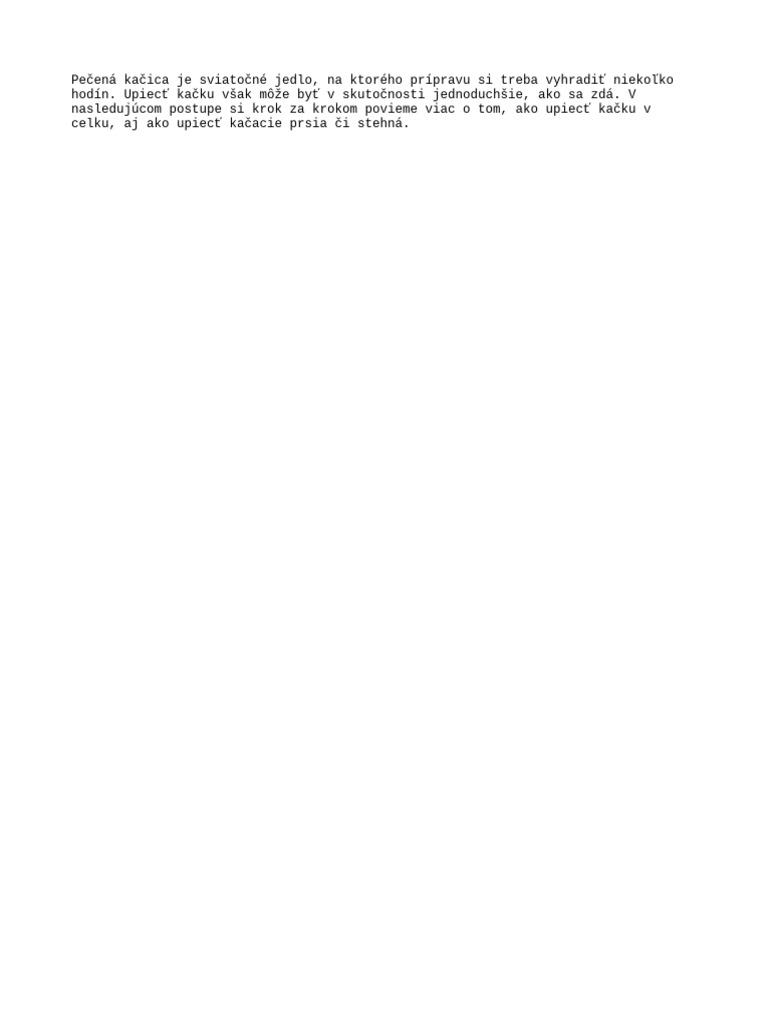 Ako Spravit Kacku | PDF