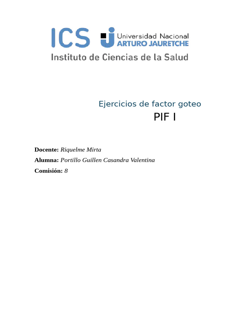 Ejercicios, PIF I, C8 | PDF