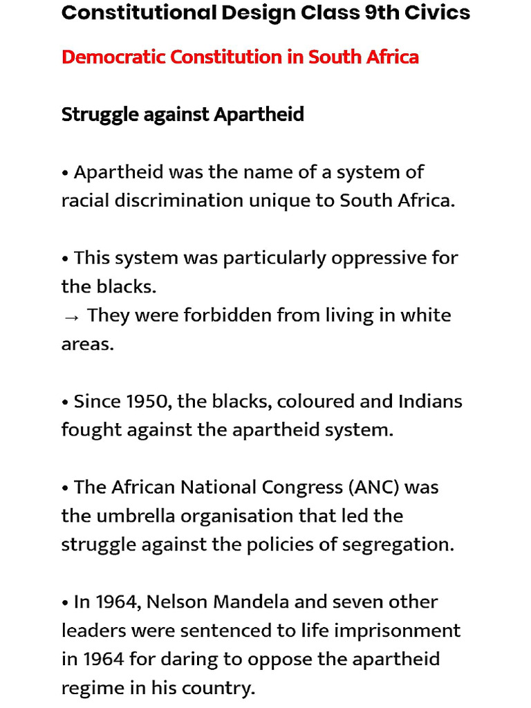 Class 9 Constitutional Design | PDF