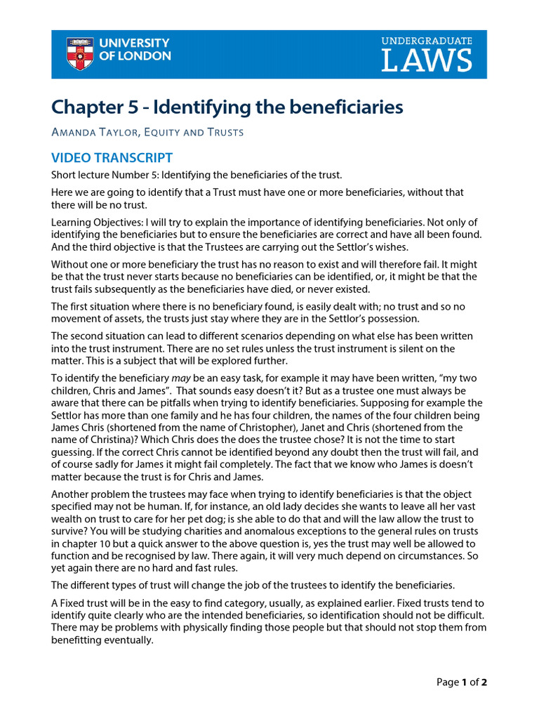 Chapter 5 Transcript | PDF