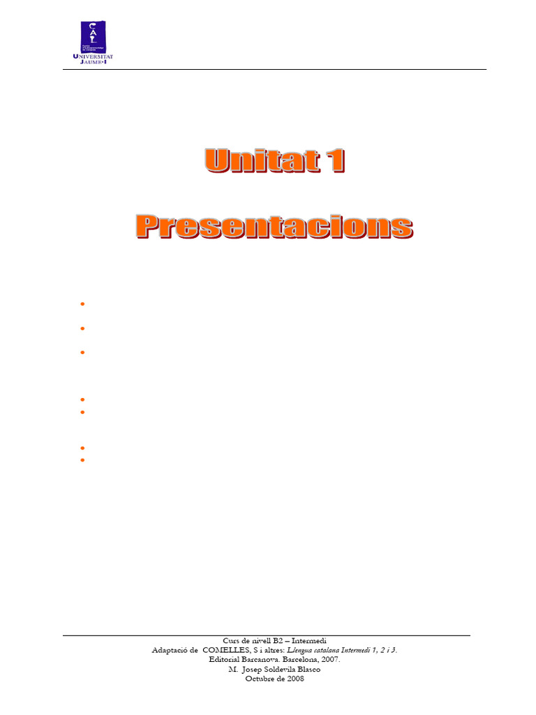 B2-Unitat 1 | PDF