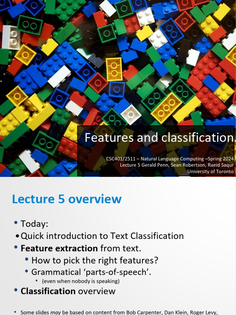 5 Features Classification 2024 | PDF